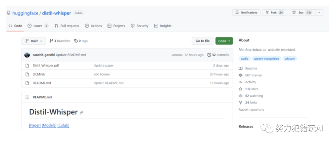 「语音识别的未来已来」——探索Distil-Whisper，轻量级AI的强大力量_distil whisper-CSDN博客