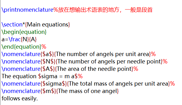 Latex术语表nomenclature Latex Nomenclature-csdn博客