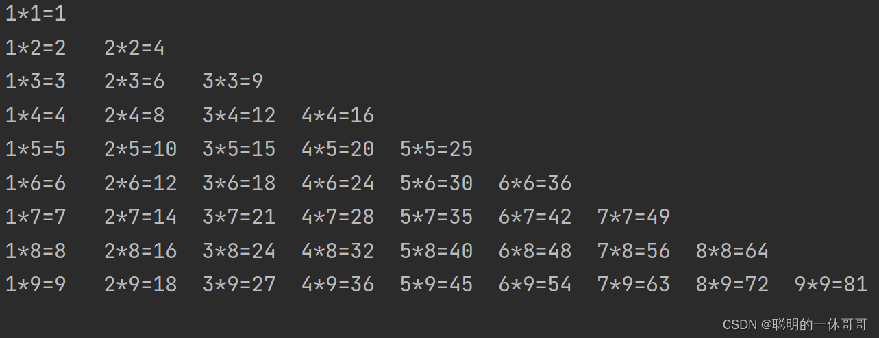 Python打印乘法口诀表打印乘法口诀表python Csdn博客 