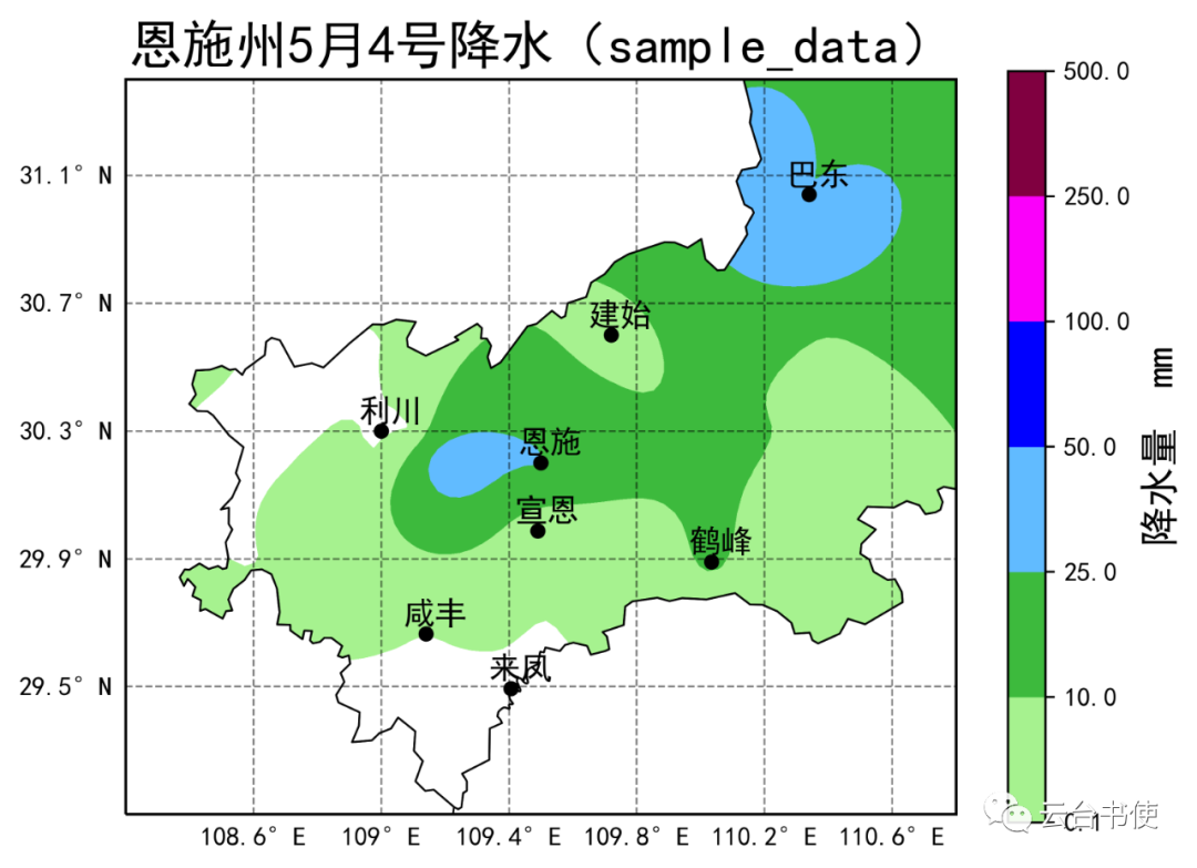 python添加比例尺和指北针_Python空间绘图Cartopy实例应用_道德高的博客-CSDN博客