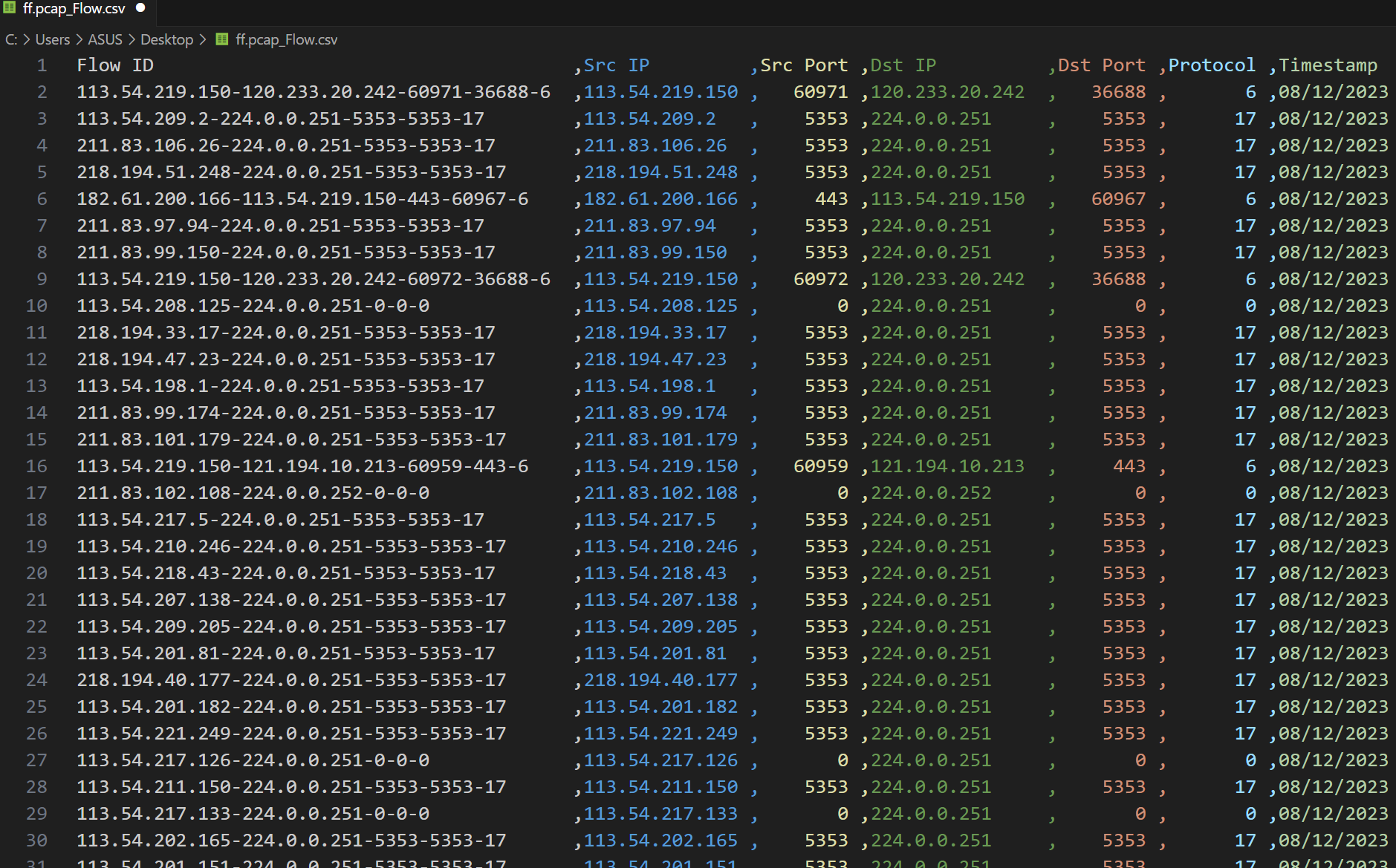 CICFlowMeter环境搭建与使用_流量特征提取工具cicflowmeter的使用-CSDN博客
