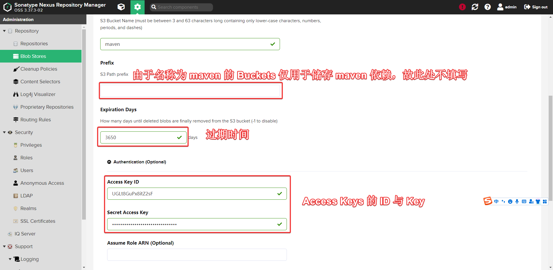 私库搭建4：Nexus 私库 配置 S3 Blob Stores_nexus minio-CSDN博客