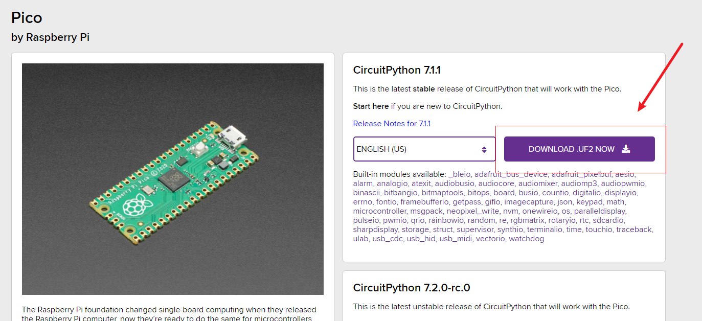 使用 CircuitPython 开发RP2040（树莓派pico）_rp2040 ws2812b python-CSDN博客
