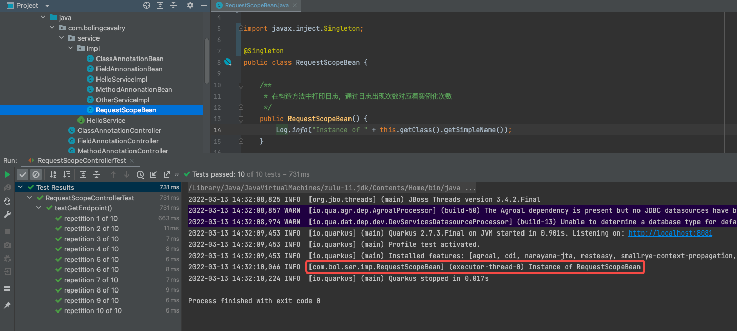 quarkus依赖注入之二：bean的作用域_@applicationscoped-CSDN博客