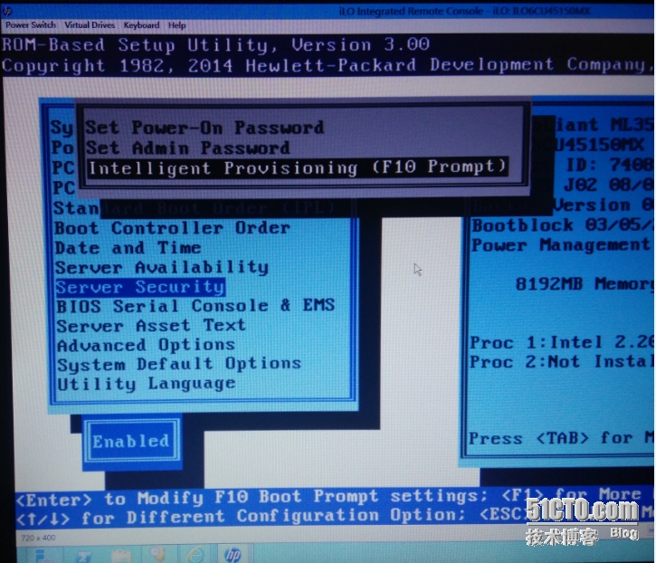 hp服务器f10不显示,HP服务器F10 Function Disabled，无法使用F10安装操作系统-CSDN博客