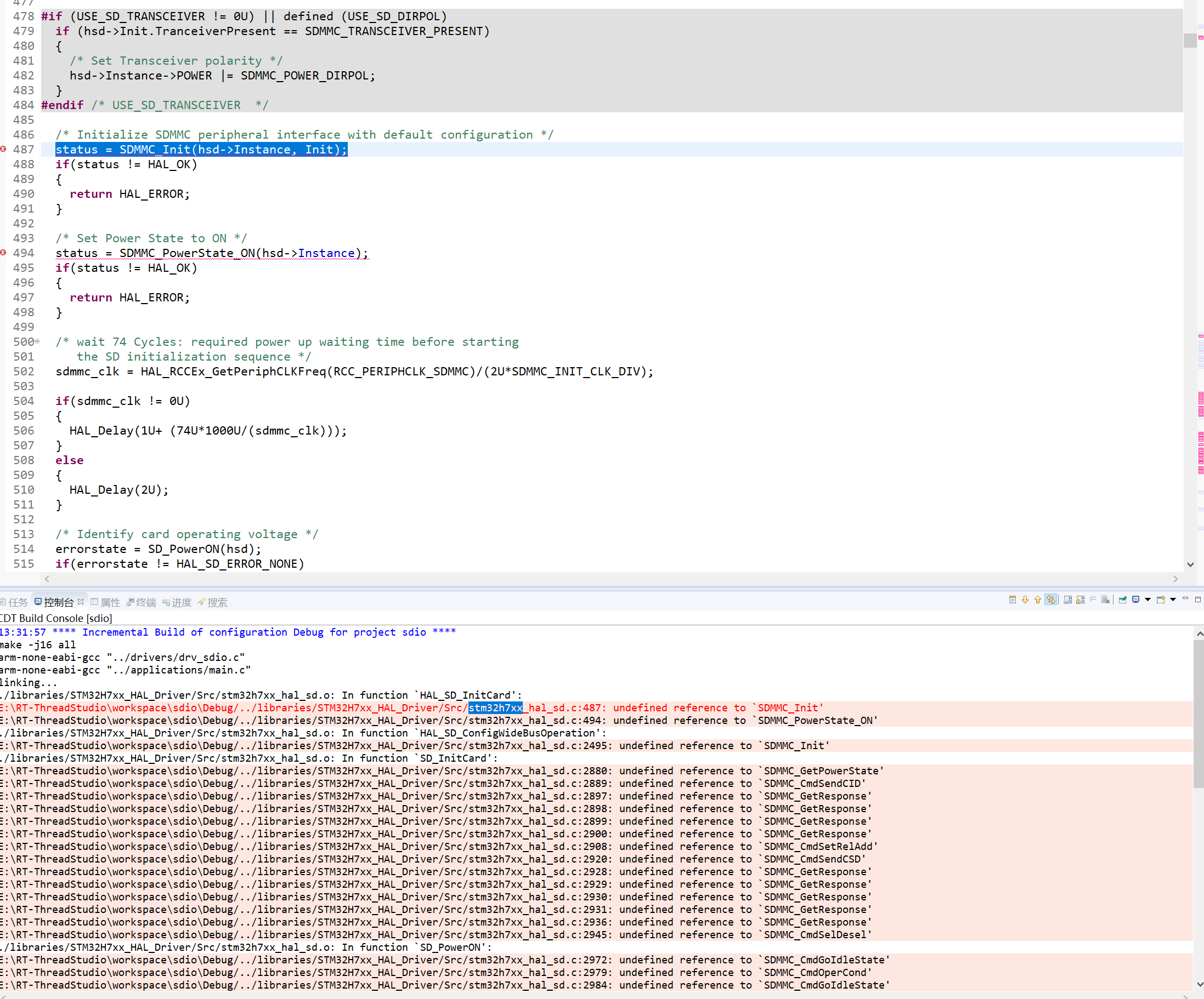 RT-Thread Studio STM32H743增加sdmmc详细过程（配合STM32CubeMX）_stm32h743 sd-CSDN博客