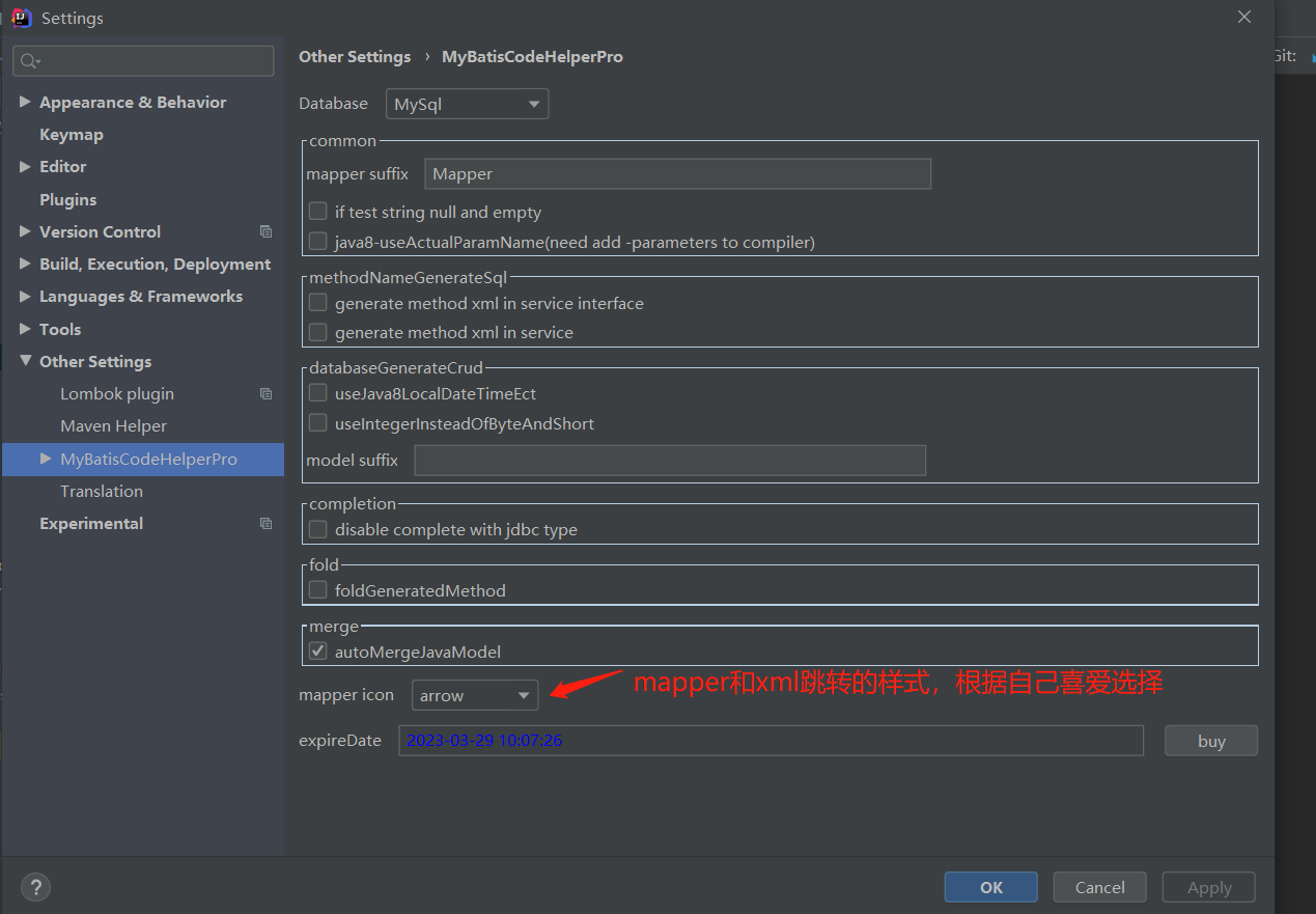 Idea使用mybatis插件 Mybatiscodehelper Promybatiscodehelperpro插件 Csdn博客