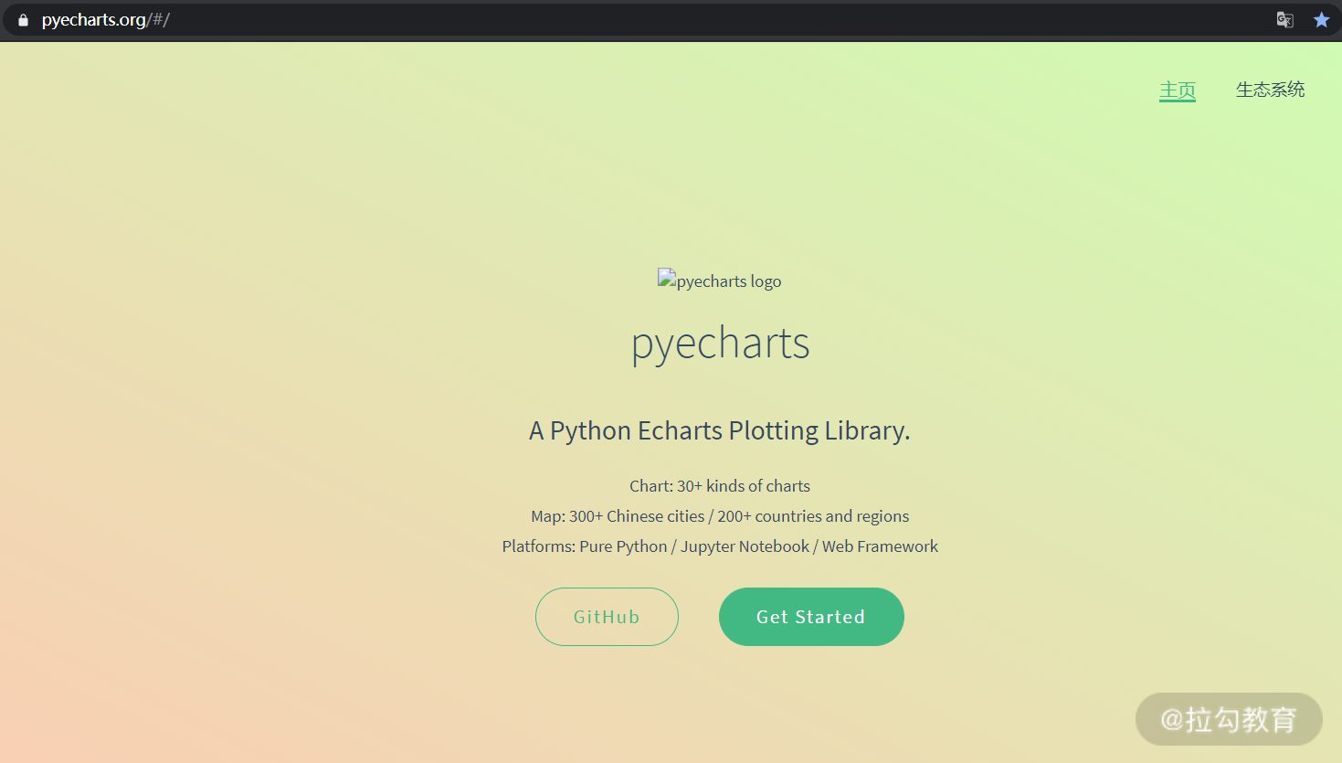 PyEchart 数据可视化环境_pyechants官网-CSDN博客