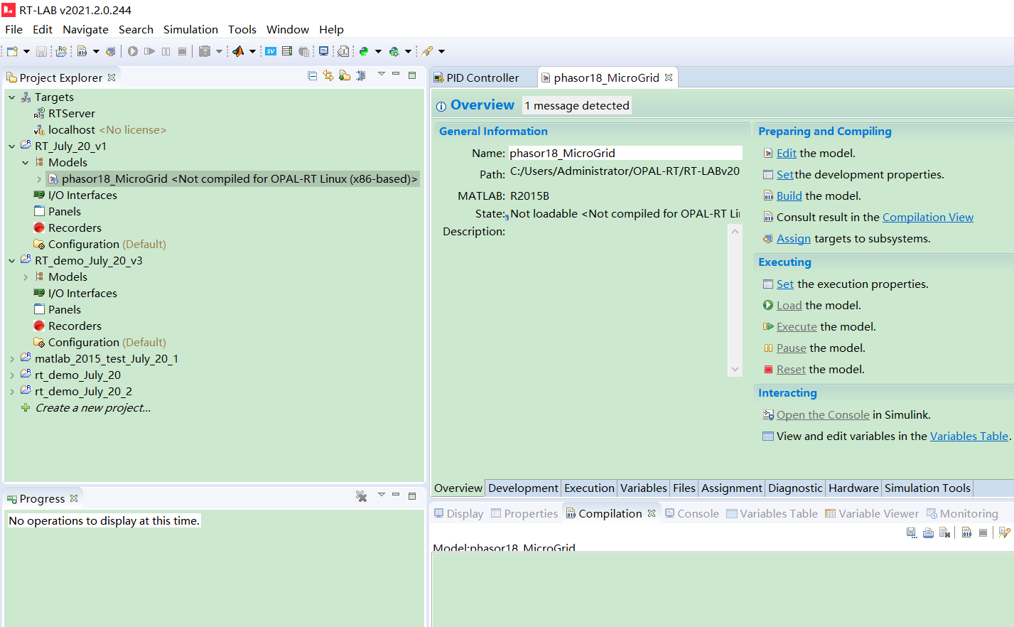 20210720 RT-LAB license not valid(微电网例程)_rtlab 中出现error preparing ...