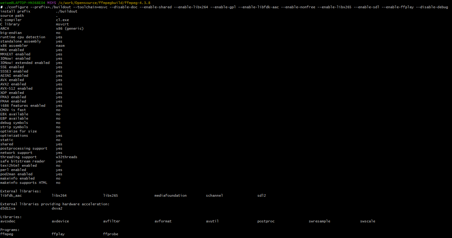 Windows10使用MSYS2和VS2019编译FFmpeg详解-CSDN博客