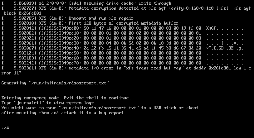 VMware：启动Centos7报Entering emergency mode. Exit the shell to continue-CSDN博客