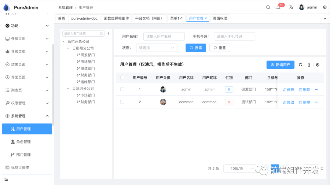 Vue Pure Admin:一款基于vue3和vite的现代化后台管理系统模板pureadmin Csdn博客