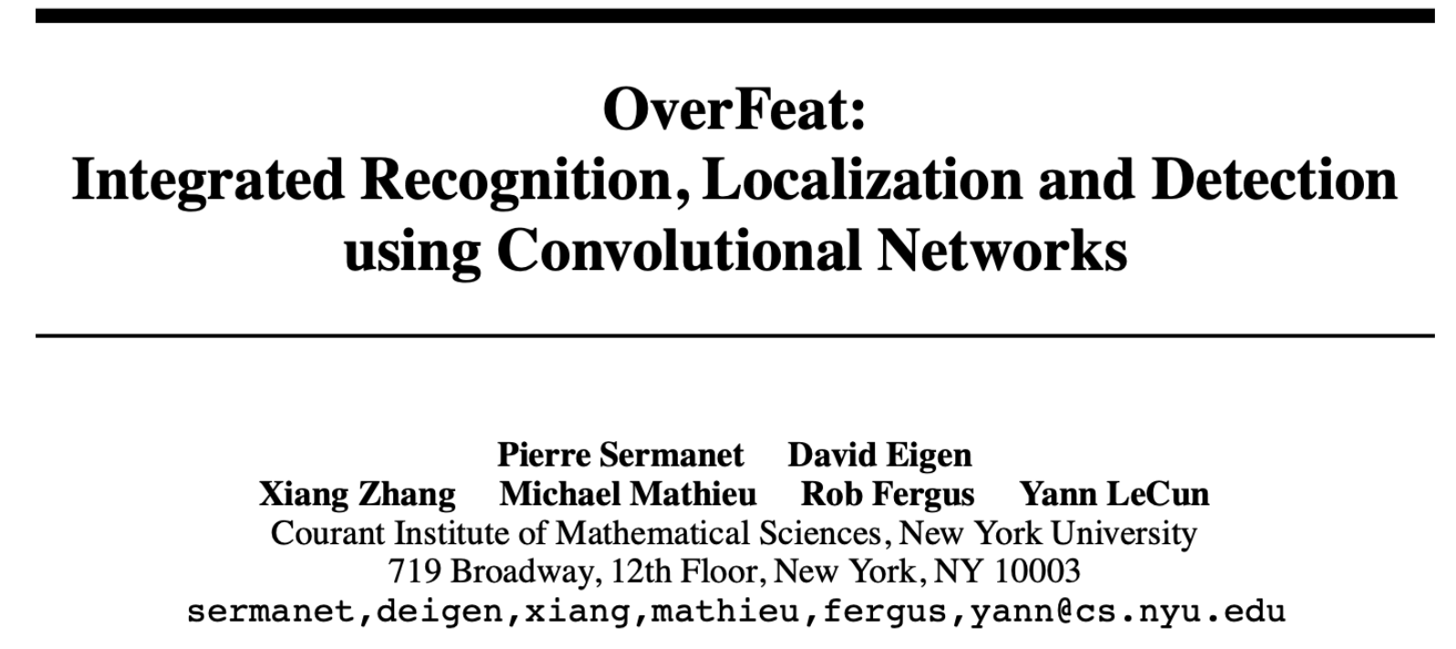 Overfeat Integrated Recognition Localization And Detection Using Convolutional Networks Csdn博客