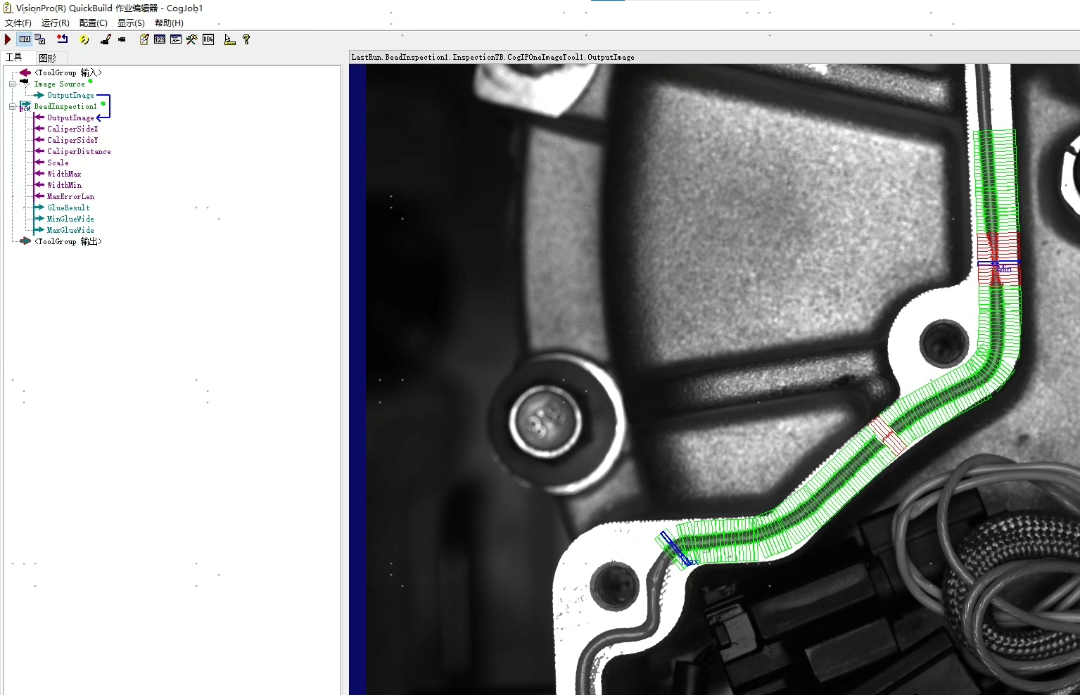VisionPro涂胶检测工具 1、是ToolBlock，不是自定义工具 2、在图片上沿着路径画点后自动生成卡-CSDN博客