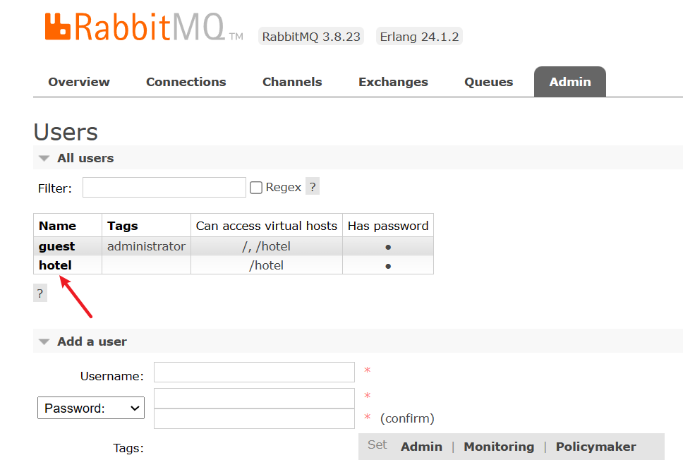 Rabbitmq新建用户和虚拟主机rabbitmq Java代码创建一个用户分配虚拟主机 Csdn博客 6781