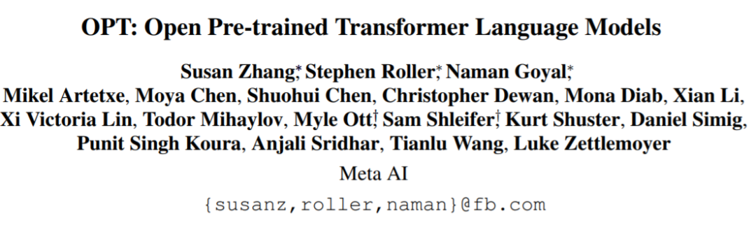 重磅！Meta AI开源OPT-175B：1750亿参数大模型-CSDN博客