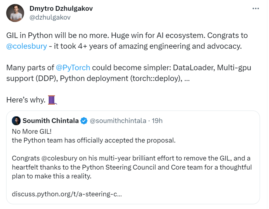 Python社区大变天!可去除全局解释器锁gil,真正多线程要来了! Csdn博客