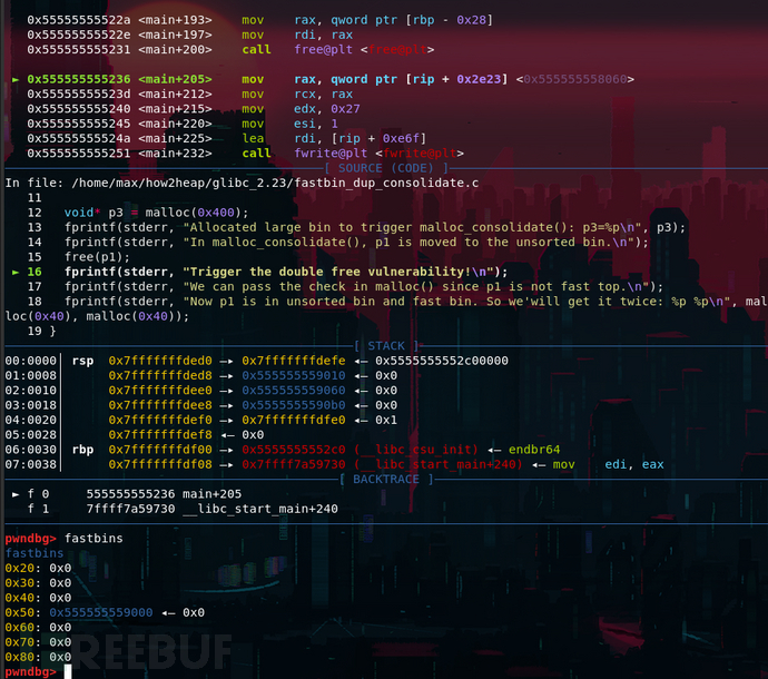 How2heap--fastbin_dup_consolidate(by glibc-2.23)_heap consolidate-CSDN博客