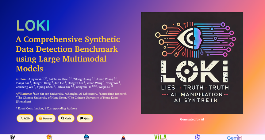 矛盾之争，AI合成数据可以骗过大模型吗？中山大学联合上海AI Lab提出合成检测基准LOKI_loki: a comprehensive synthetic data detection ...