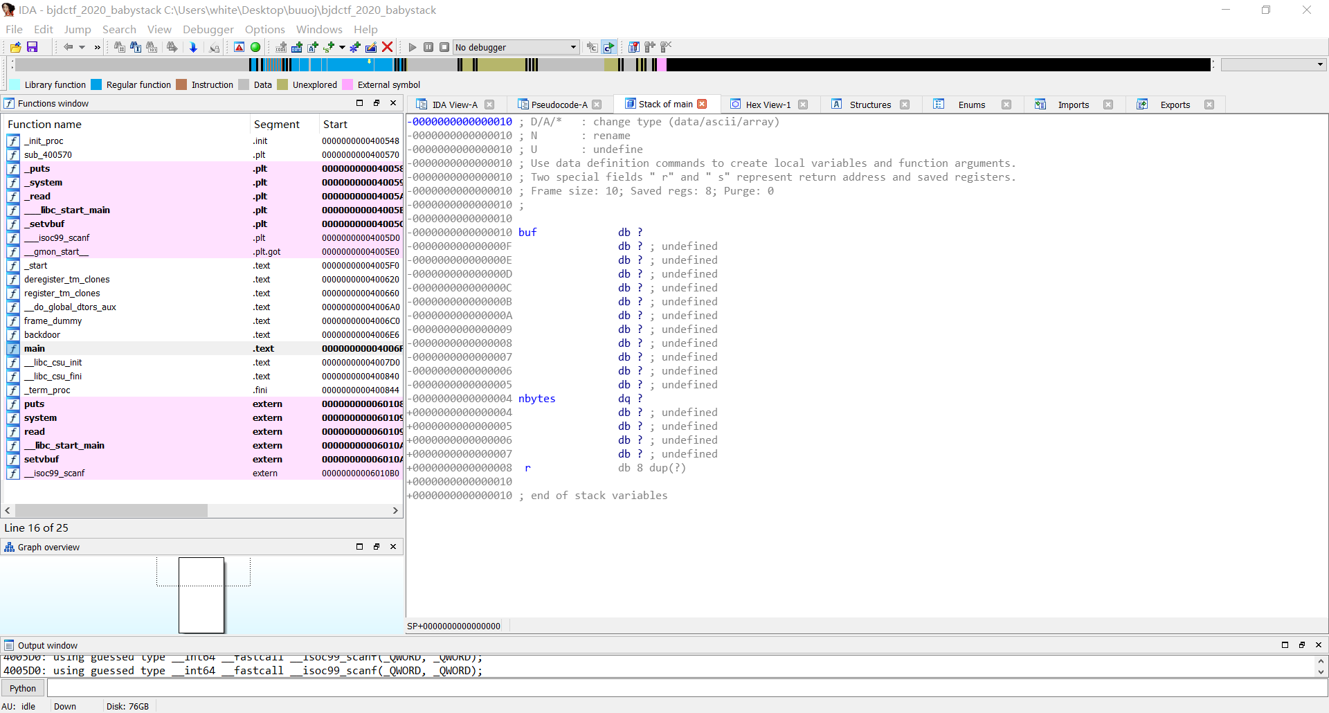 bjdctf_2020_babystack-CSDN博客