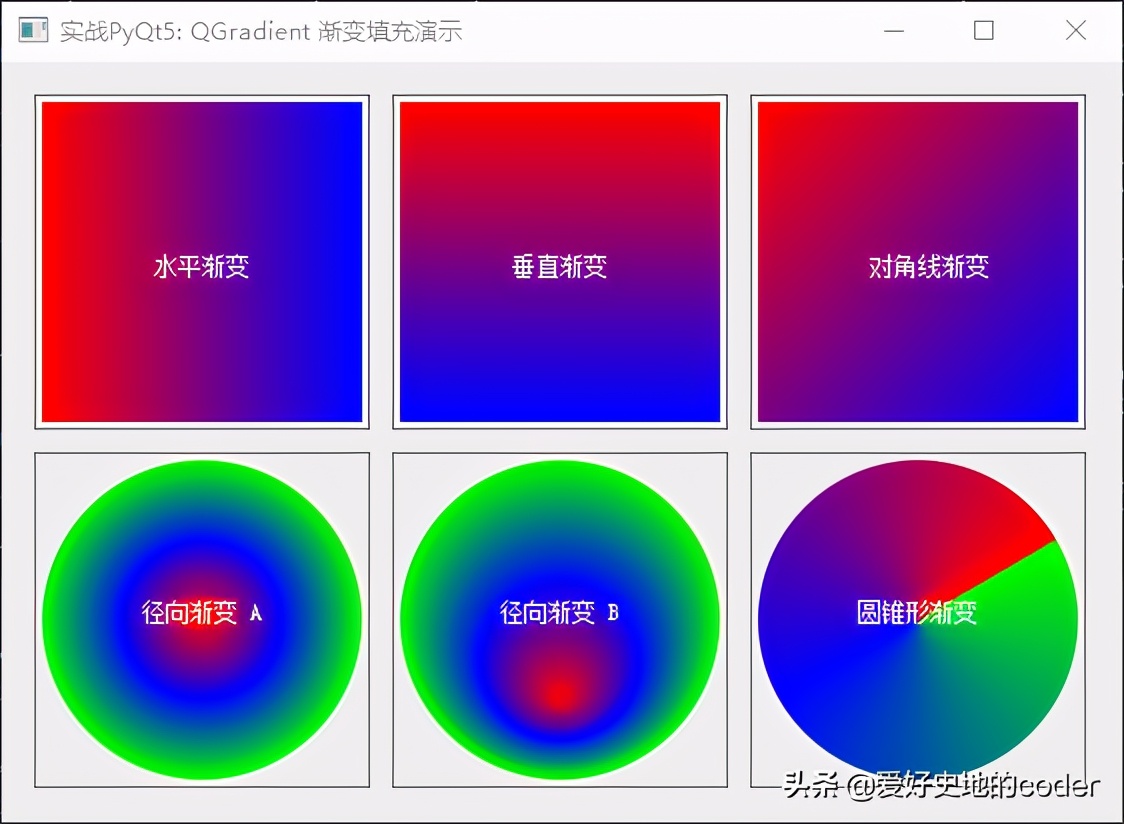 实战PyQt5: 117-梯度渐变效果QGradient_pyqt5 qgradient-CSDN博客