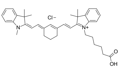 CY7-COOH花箐染料 CAS：1628790-40-8 Cyanine7 COOH绿色粉末，它可以作为荧光探针，用于实时监测细胞、组织和 ...