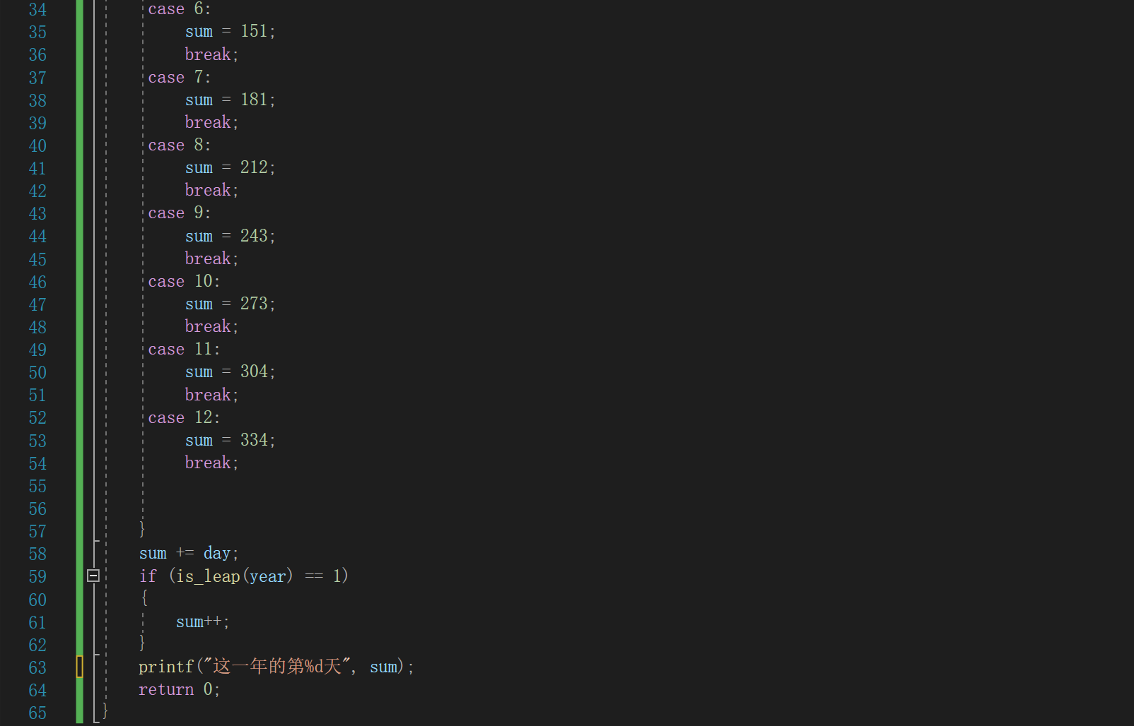 C语言——本年的第几天 Csdn博客