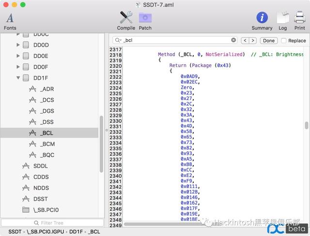简单 黑苹果dsdt教程_黑苹果笔记本：关于DSDT亮度表的分析与修改-CSDN博客