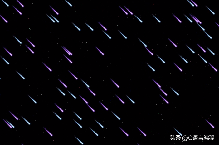 C语言开发《浪漫流星雨》表白程序,去年已经成功了visual代码表白 Csdn博客