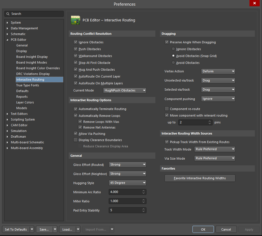 Altium设置菜单之PCB编辑菜单_routing gloss effort-CSDN博客