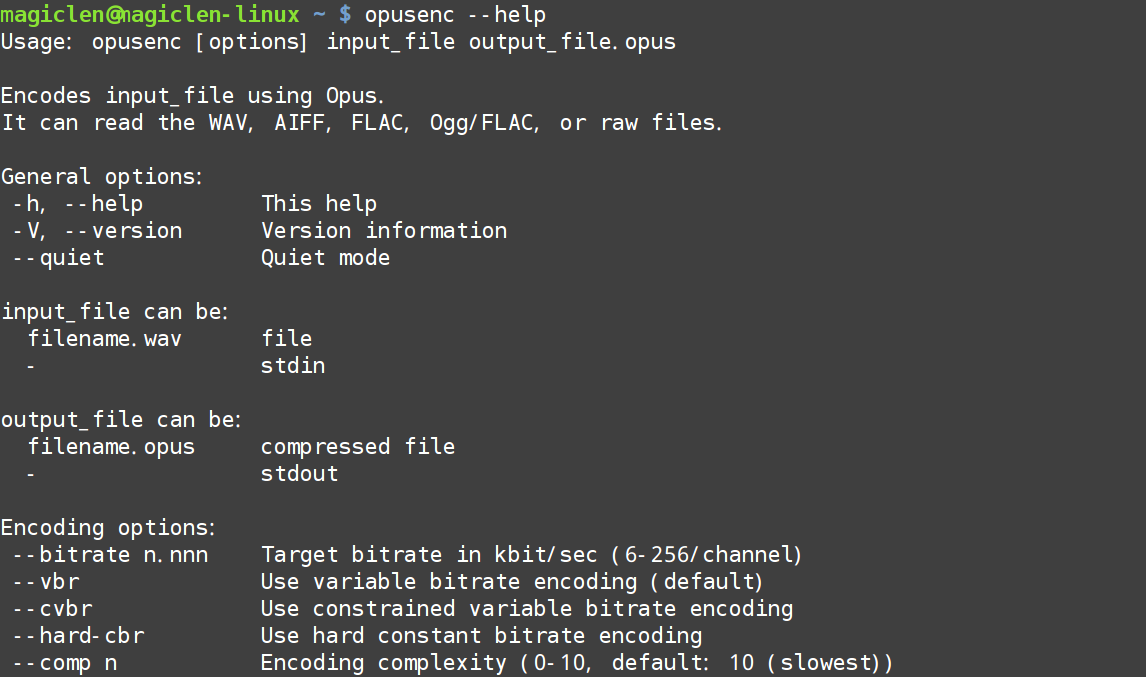 opus编译linux,在Linux上使用Opus Tools將音樂轉成Opus格式-CSDN博客