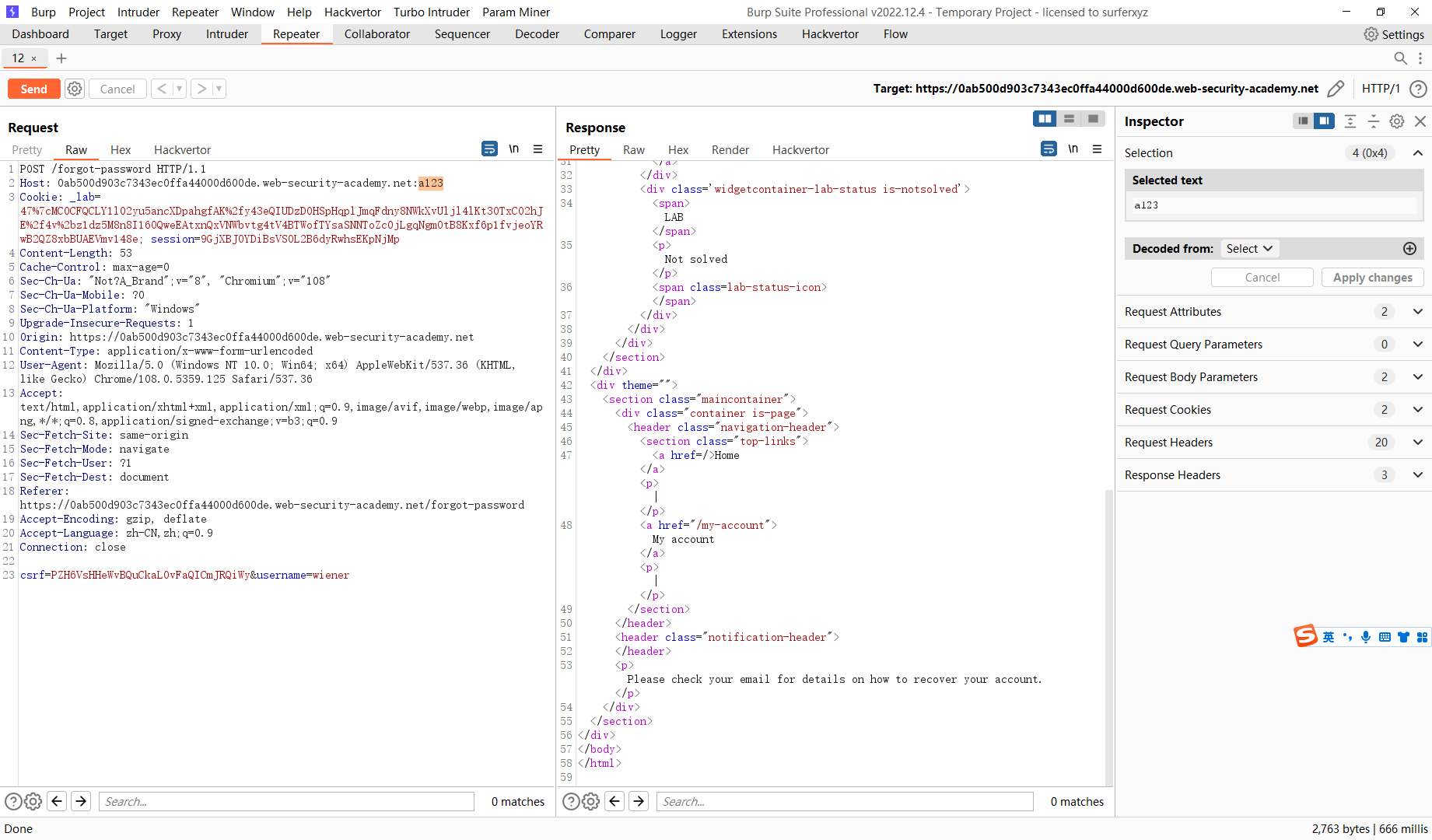 burpsuit 靶场( HTTP Host header attacks)-CSDN博客