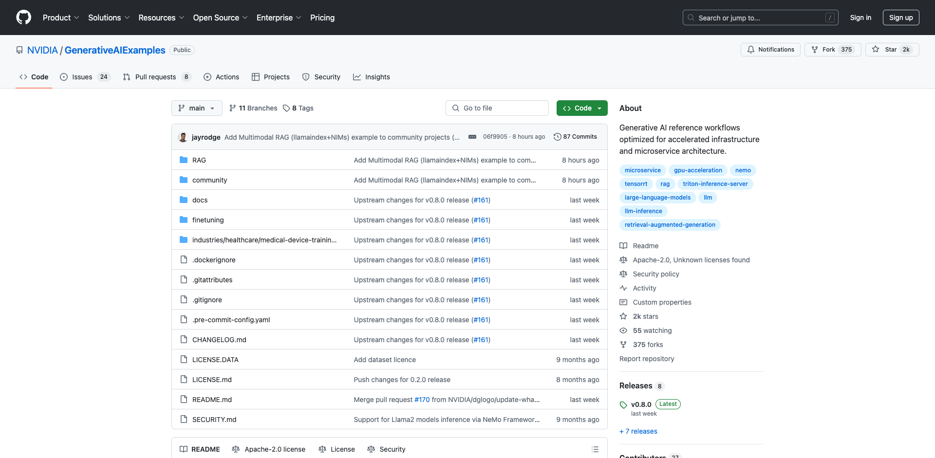 NVIDIA GenerativeAIExamples：加速生成式AI工作流的开源项目-CSDN博客