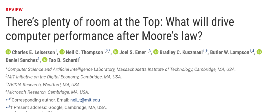 分享|Science文章讨论后摩尔时代计算机性能提升的关键-CSDN博客