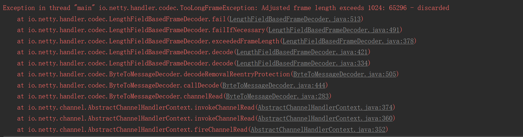Netty使用LTC解码器产生TooLongFrameException异常的解决方法_netty toolong-CSDN博客