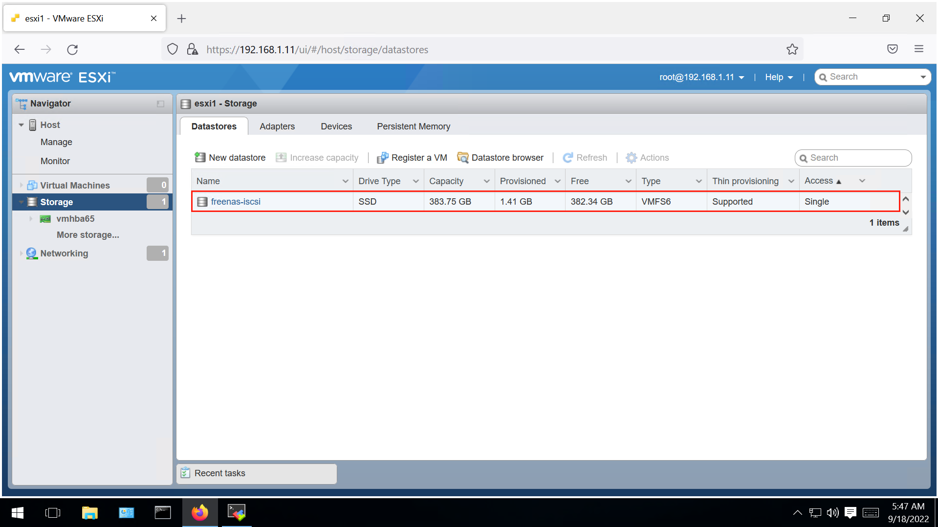 【VMware vSphere】搭建属于自己的 vSphere 实验环境（5）—— 使用Host Client配置ESXi_esxi host ...