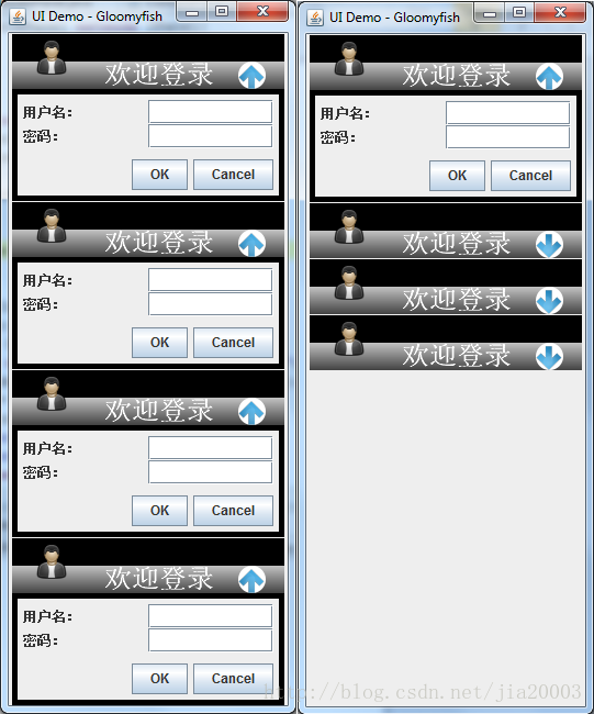 java 伸缩面板实现_Swing UI - 可收起与开展内容面板实现演示-CSDN博客