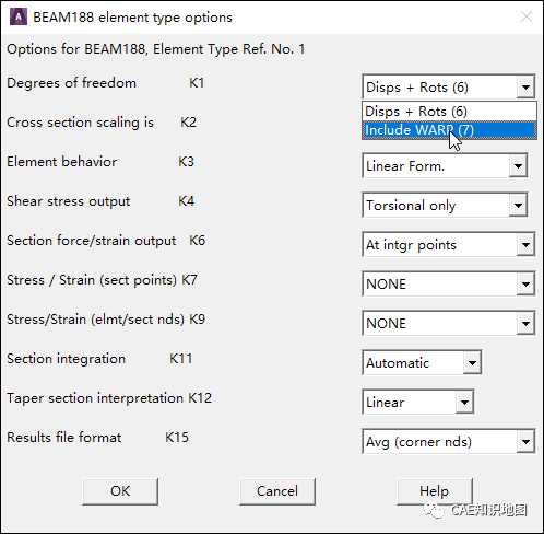 workbench设置单元坐标系_曲梁计算结果勘误BEAM188单元的翘曲自由度-CSDN博客