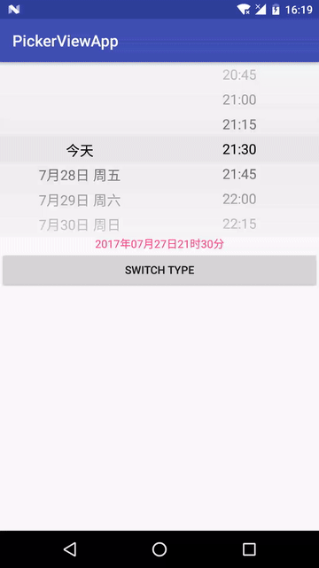 java滚动式时间控件,GitHub - duanhong169/PickerView: Android滚动选择器（省市区联动选择、日期选择、时间选择）...-CSDN博客
