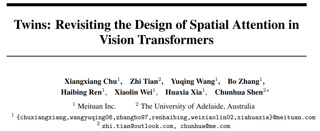 重磅开源！Twins：更高效的视觉Transformer主干网，完美适配下游检测、分割任务...-CSDN博客