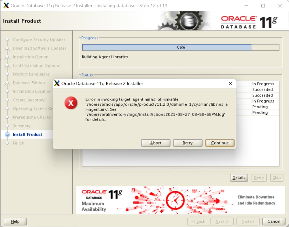 Centos7 图形化(GUI) 安装Oracle11g_centos安装oracle数据库-CSDN博客