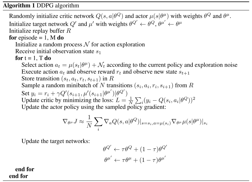 [DDPG] Continuous Control with Deep Reinforcement Learning_ddpg原文-CSDN博客