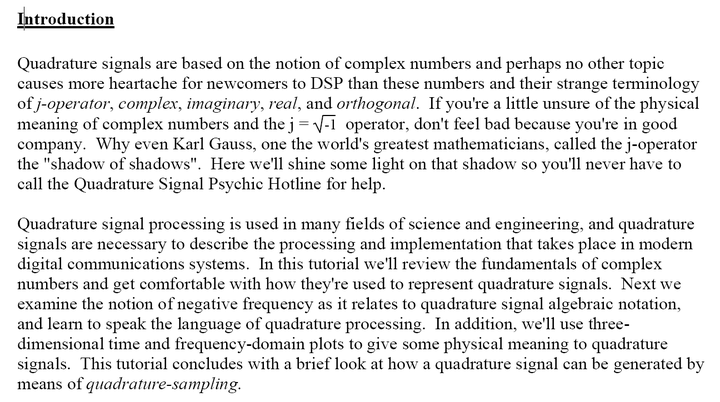 Quadrature Signals: Complex, But Not Complicated_quad. signal-CSDN博客