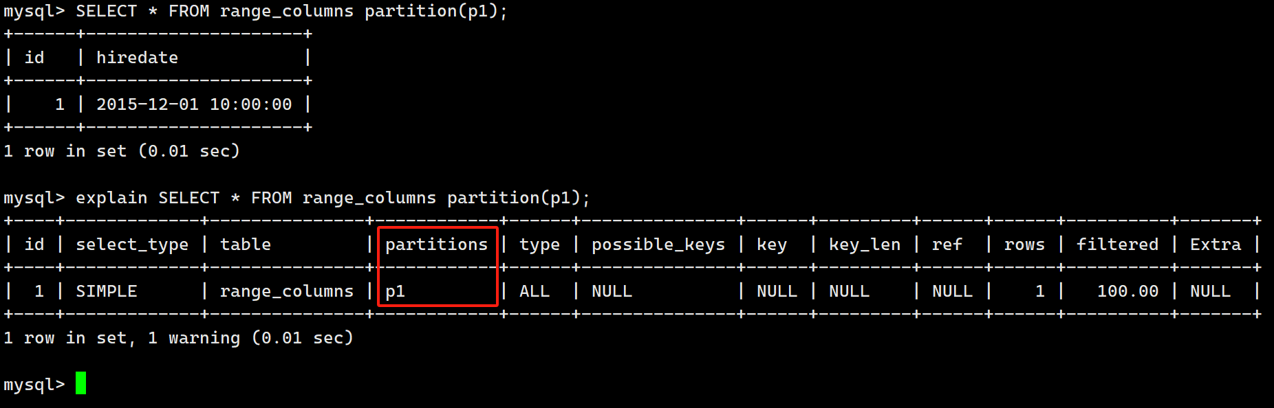 MySQL range columns分区表案例及验证是否实现了分区剪裁-CSDN博客