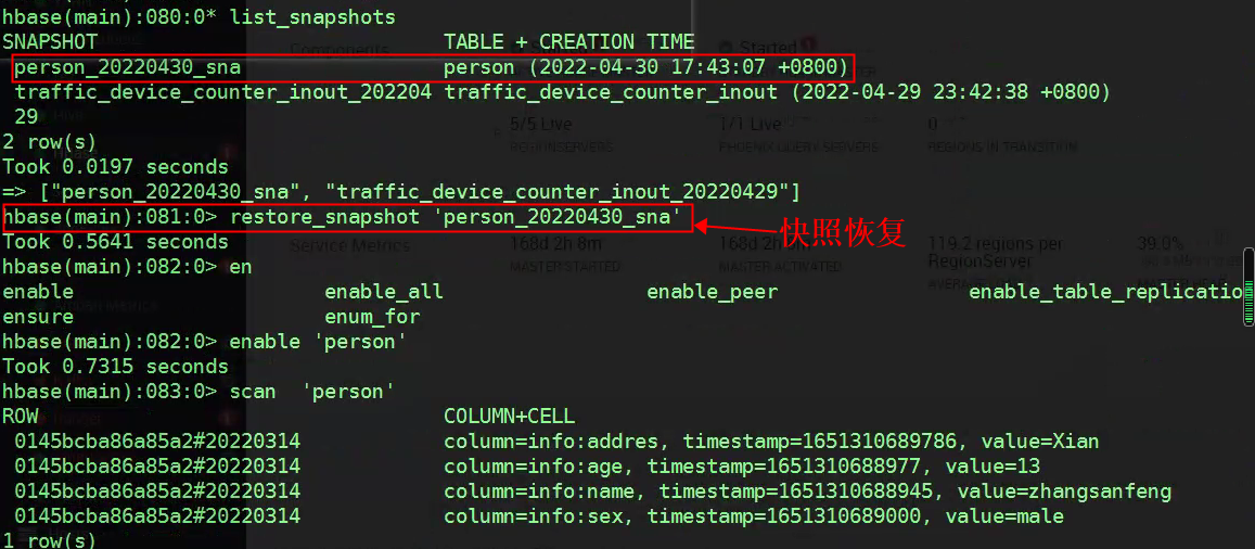 【分布式数据库】HBase快照SnapShot_hbase 快照-CSDN博客
