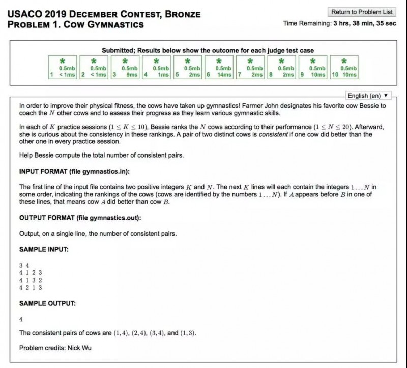 Alevel计算机java Usaco竞赛难度很大吗 选手说使用c 比java解题更有利 Csdn博客