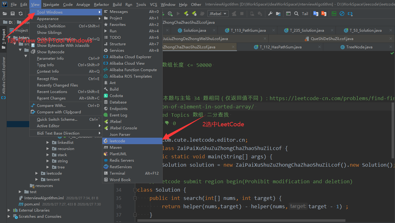 IDEA的LeetCode插件的设置和使用_idea leecode 插件-CSDN博客