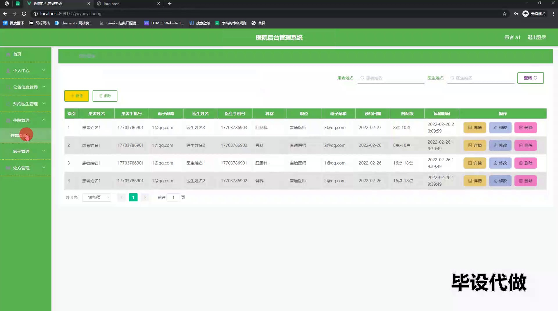 基于springboot的医院后台管理系统的设计与实现后台管理系统设计 Csdn Csdn博客